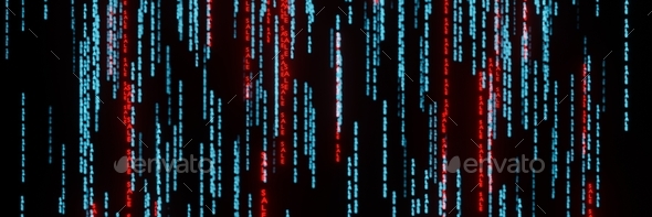 Stream of binary matrix code SALE on the screen panorama 3d rendering Stock Photo by amynapaloha