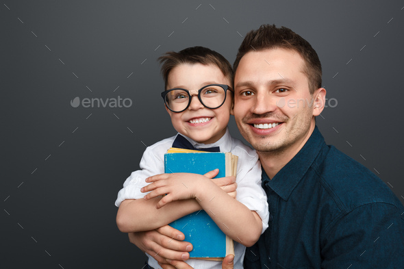 Happy father with smart son Stock Photo by kegfire | PhotoDune