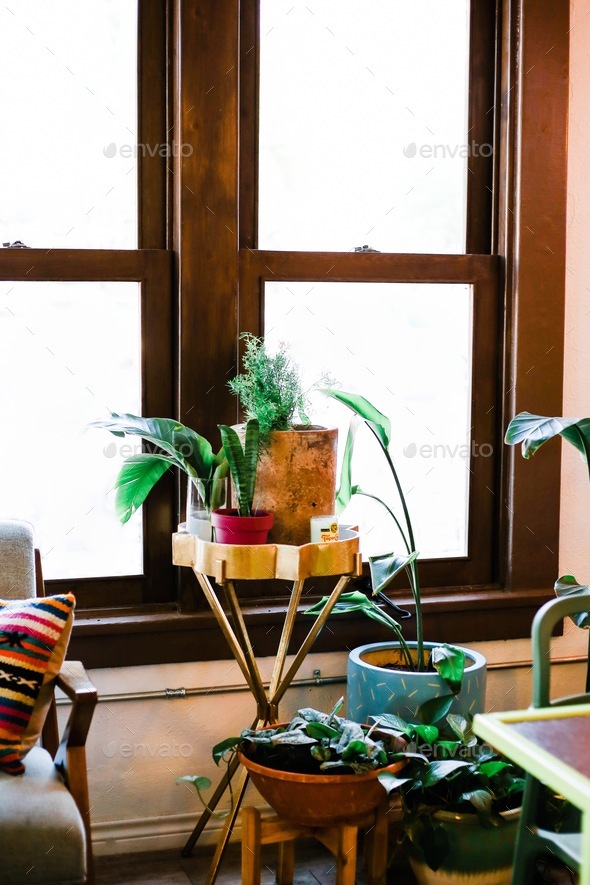 The modern interior of a cafe located within a historical building ...