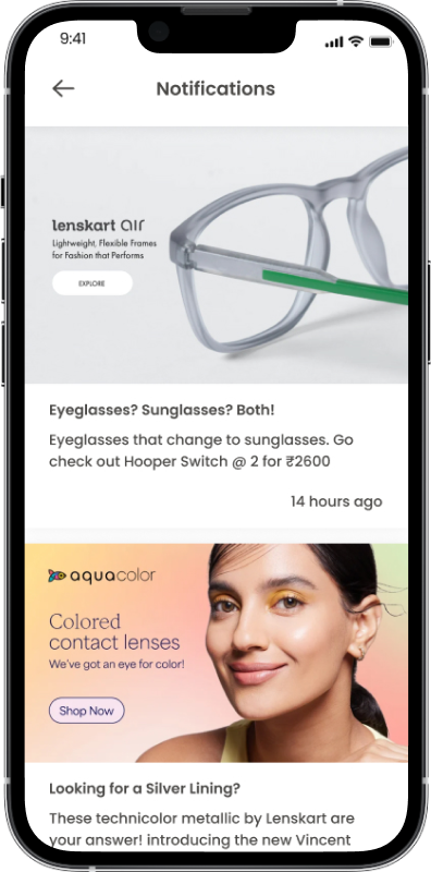EyeShades - eCommerce Mobile app Template - Lenskart Clone Flutter App UI Kit by idea2code_infotech