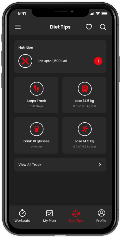 Fitness app - Flutter Mobile App Template for Workout, Diet & Training (Android/iOS UI Kit) by ...