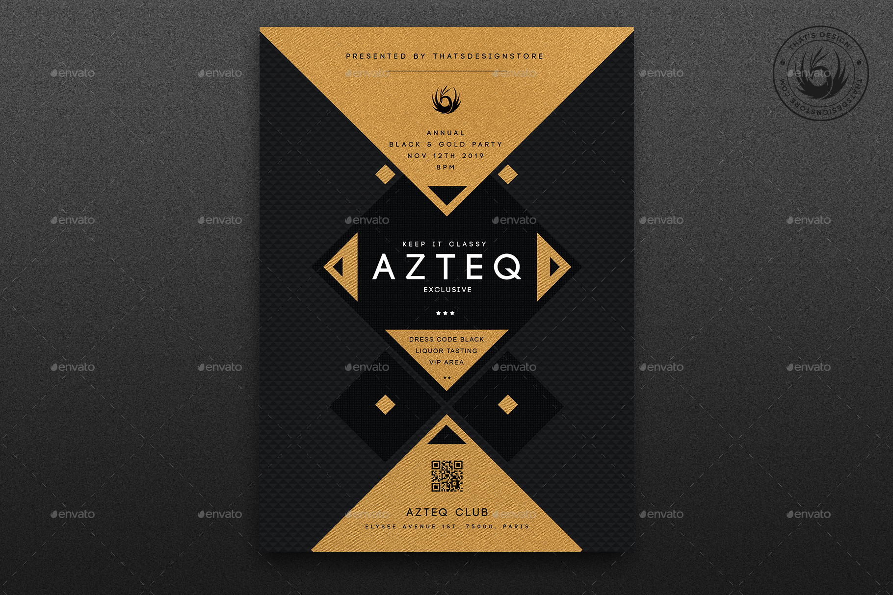 Minimal Black and Gold Flyer Template V3, Print Templates | GraphicRiver