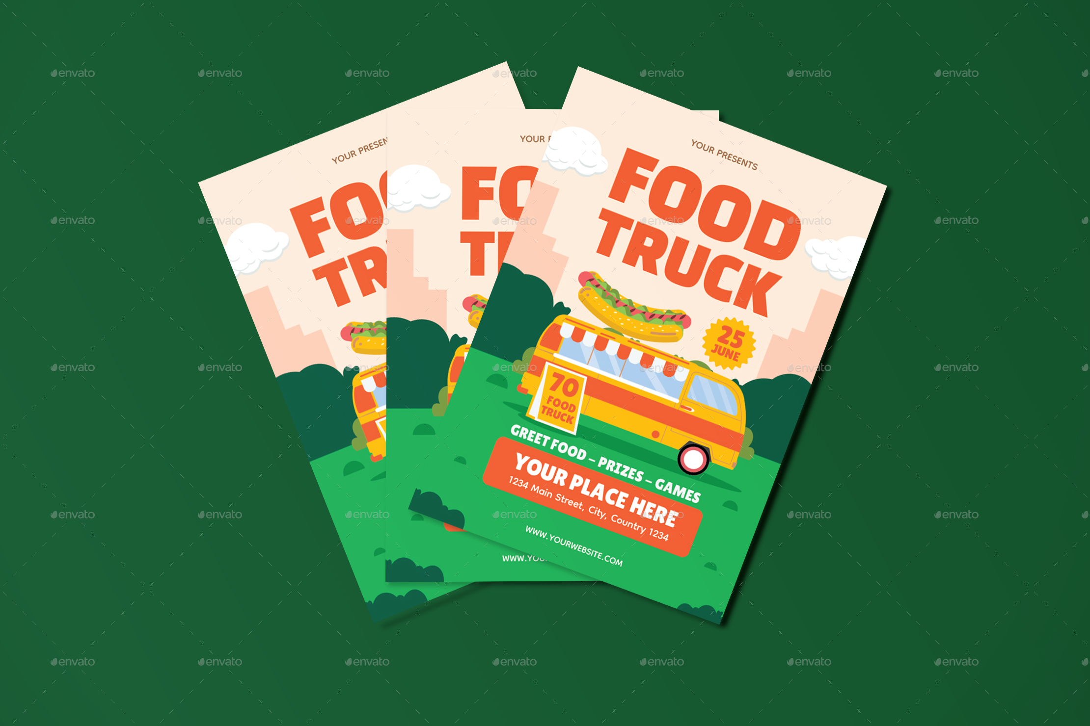Food Truck Flyer, Print Templates | GraphicRiver