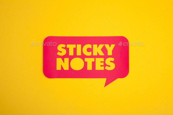 Sticky notes cut-out in cloud Stock Photo by kegfire | PhotoDune