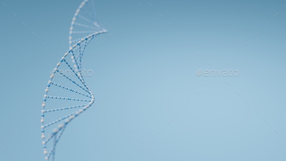 DNA. Abstract 3d polygonal DNA molecule. Medical science soft color ...