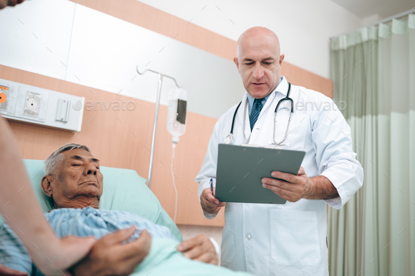 professional doctor standing by explain the treatment information via ...