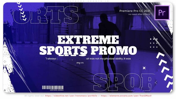 Extreme Sports ID | Muscular Promo, Premiere Pro Templates | VideoHive