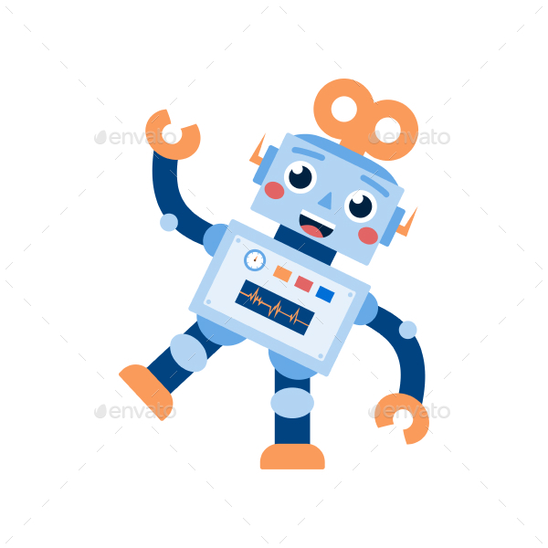 Kids Toys Robot Character Illustrations, Graphics | GraphicRiver