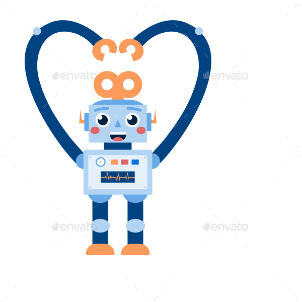 Kids Toys Robot Character Illustrations, Graphics | GraphicRiver