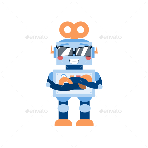 Kids Toys Robot Character Illustrations, Graphics | GraphicRiver