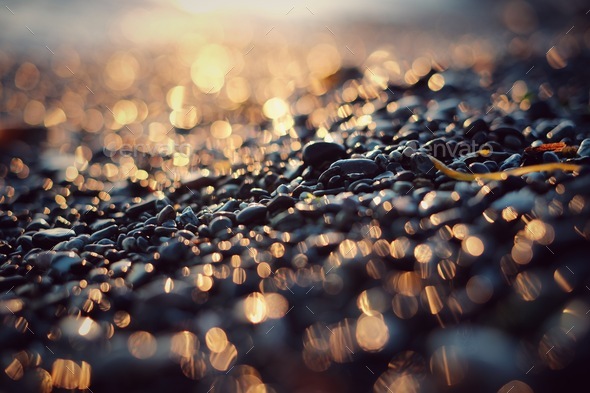 rocks sparkling during the golden hour Stock Photo by umuller | PhotoDune