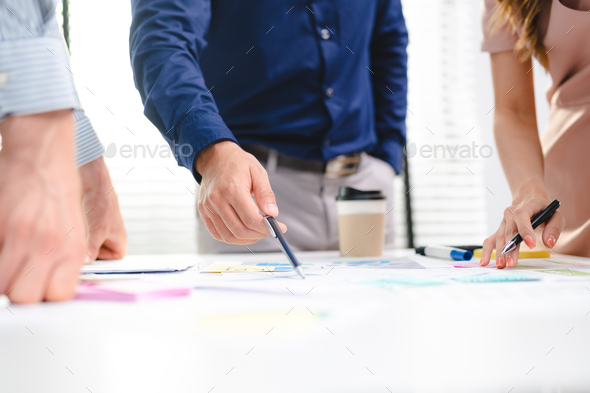professional business marketing teamwork concept, group of businessman ...