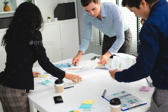 professional business marketing teamwork concept, group of businessman ...