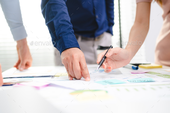 professional business marketing teamwork concept, group of businessman ...