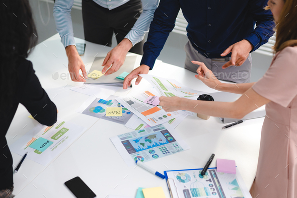 professional business marketing teamwork concept, group of businessman ...