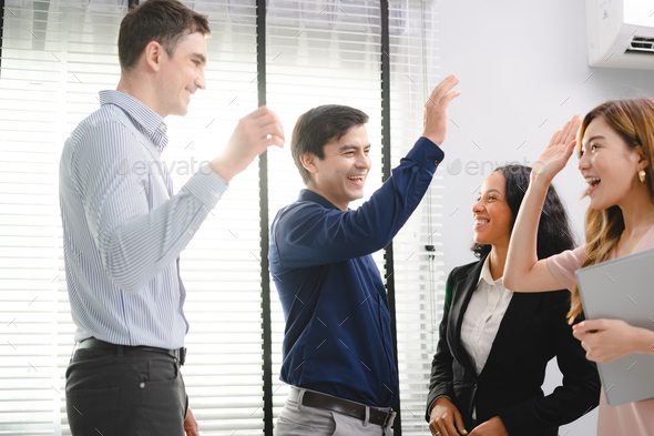 professional business marketing teamwork concept, group of businessman ...