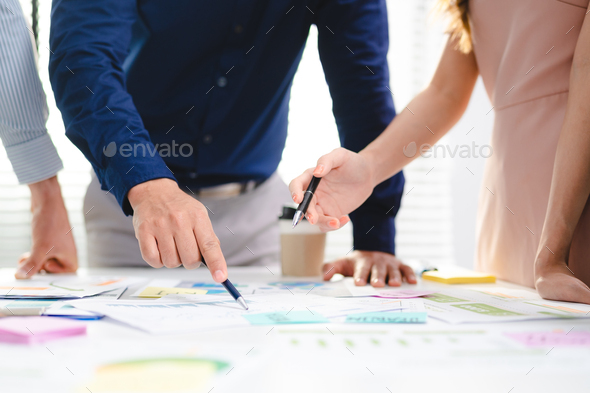 professional business marketing teamwork concept, group of businessman ...