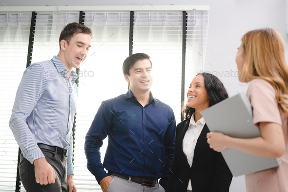 professional business marketing teamwork concept, group of businessman ...