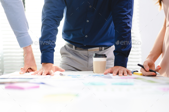 professional business marketing teamwork concept, group of businessman ...