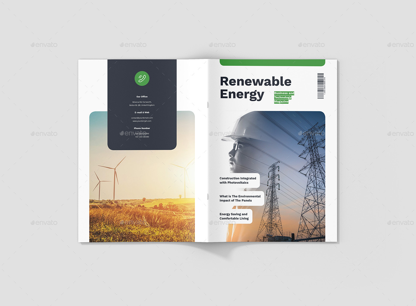 Solar Energy Magazine Template, Print Templates | GraphicRiver