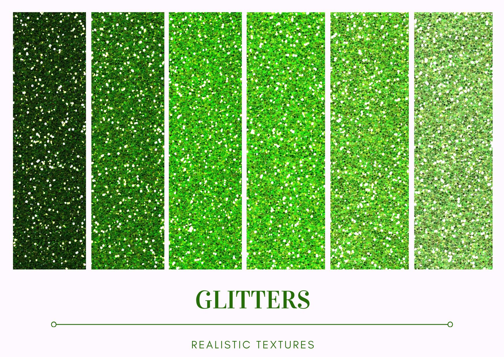 6 Realistic Glitter Textures - Green Shades Pack, Add-ons | GraphicRiver