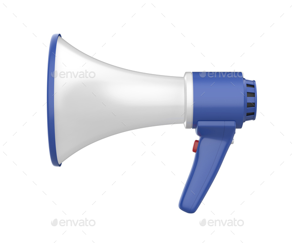 Side view of electric megaphone Stock Photo by magraphics | PhotoDune