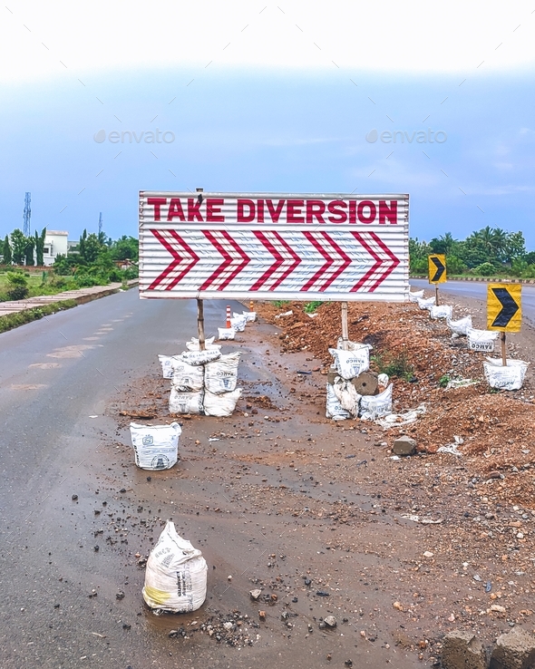Take diversion Stock Photo by XandriethXs | PhotoDune