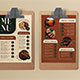 Brown Minimalist Food Menu, Print Templates | GraphicRiver