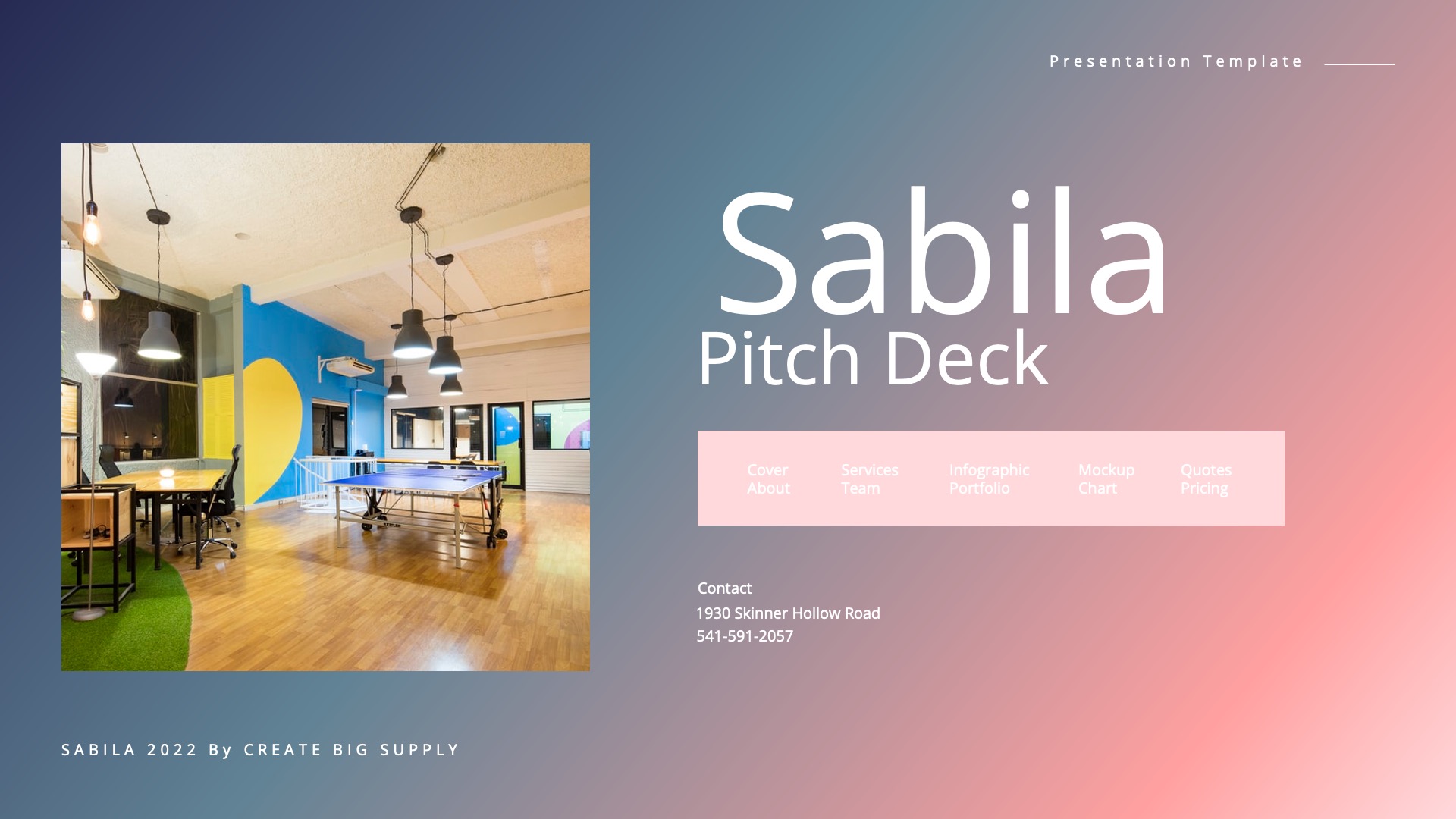 Sabila Powerpoint Pitch Deck Presentation Template, Presentation Templates
