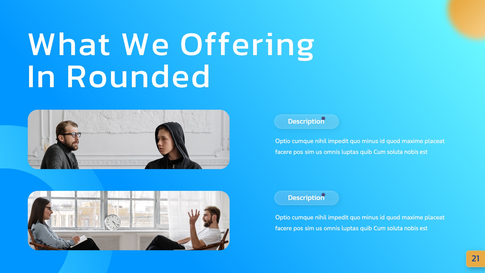 Rounded Powerpoint Pitch Deck Presentation Template, Presentation Templates