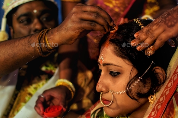 Sindoor Daan – Smearing the Vermillion Stock Photo by parthab4 | PhotoDune