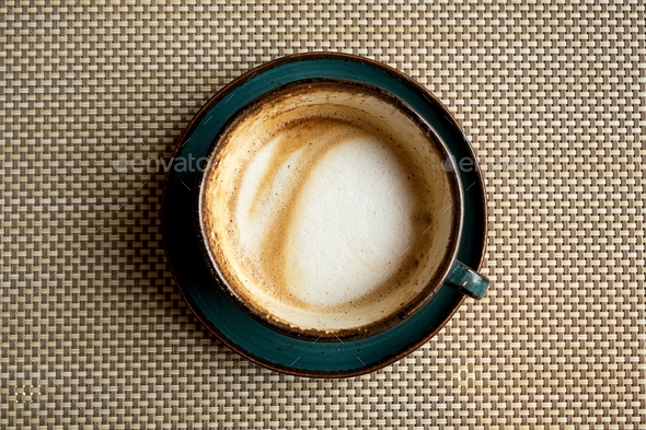 Coffee cup above top view flat lay Stock Photo by sglazkova | PhotoDune