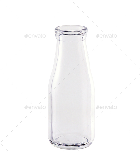 Empty Milk bottle isolated Stock Photo by ozaiachin | PhotoDune