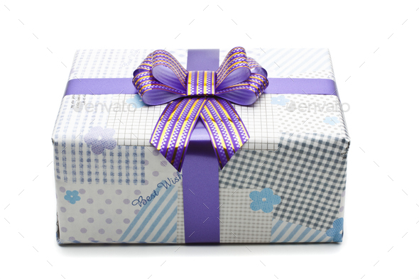 gift box with big bow ribbon Stock Photo by ozaiachin | PhotoDune