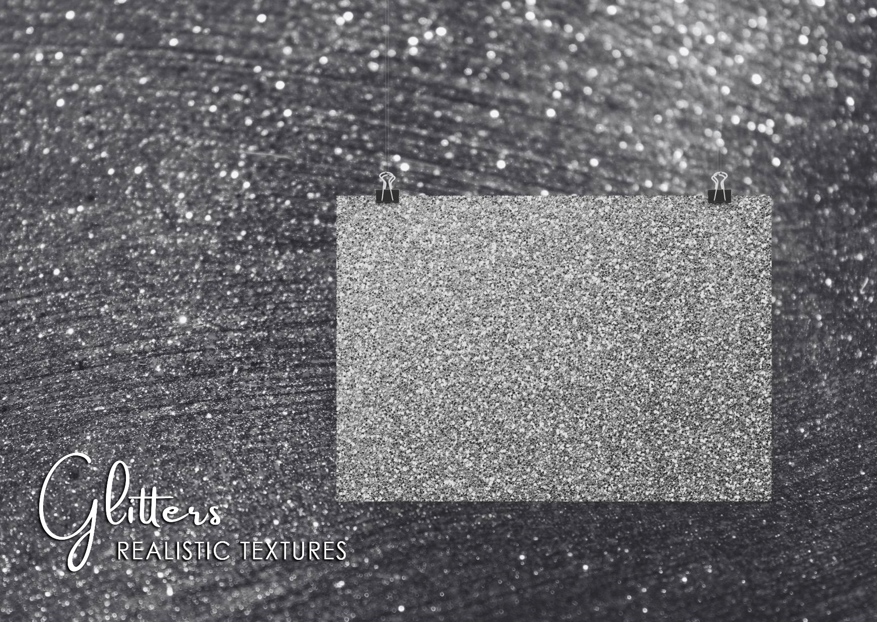 Realistic Glitter Textures - Silver Shades Pack, Add-ons | GraphicRiver