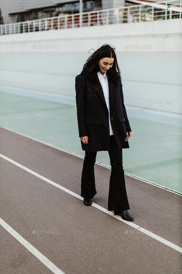 Image of stylish girl. Fancy girl. Portrait of young professional model ...