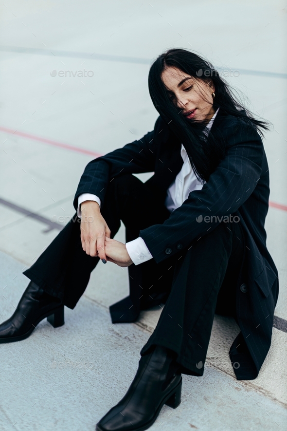 Image of stylish girl. Fancy girl. Portrait of young professional model ...