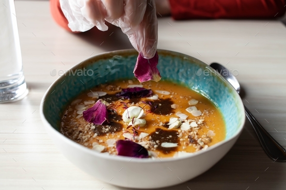 Traditional food of Dagestan (Russia) Kurch – dried apricot pudding ...