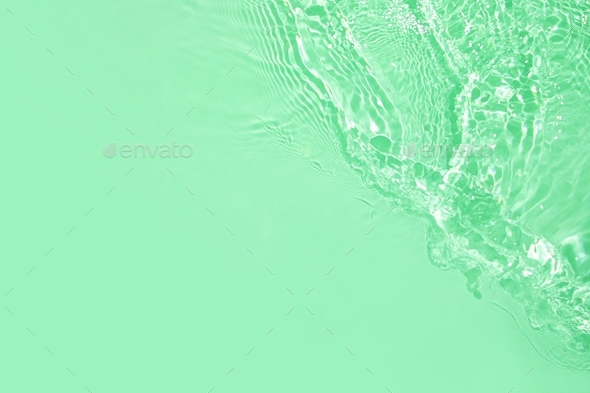 green transparent clear water surface texture wave, ripples summer ...