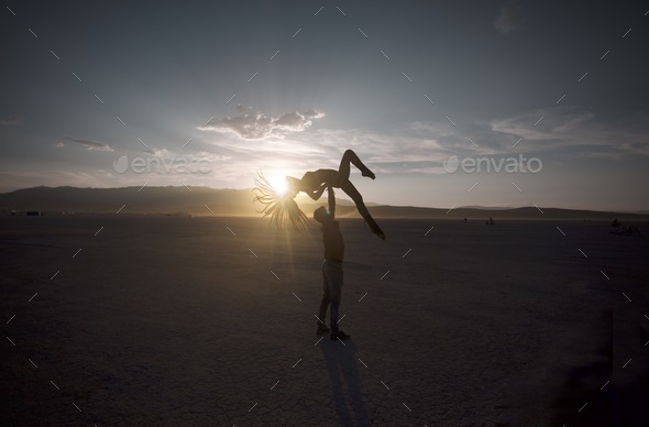 Burning man sunset acro Stock Photo by rikkicarman1 | PhotoDune
