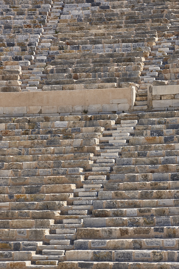 Ephesus archeological site. Amphitheatre stairs. Ancient place in ...