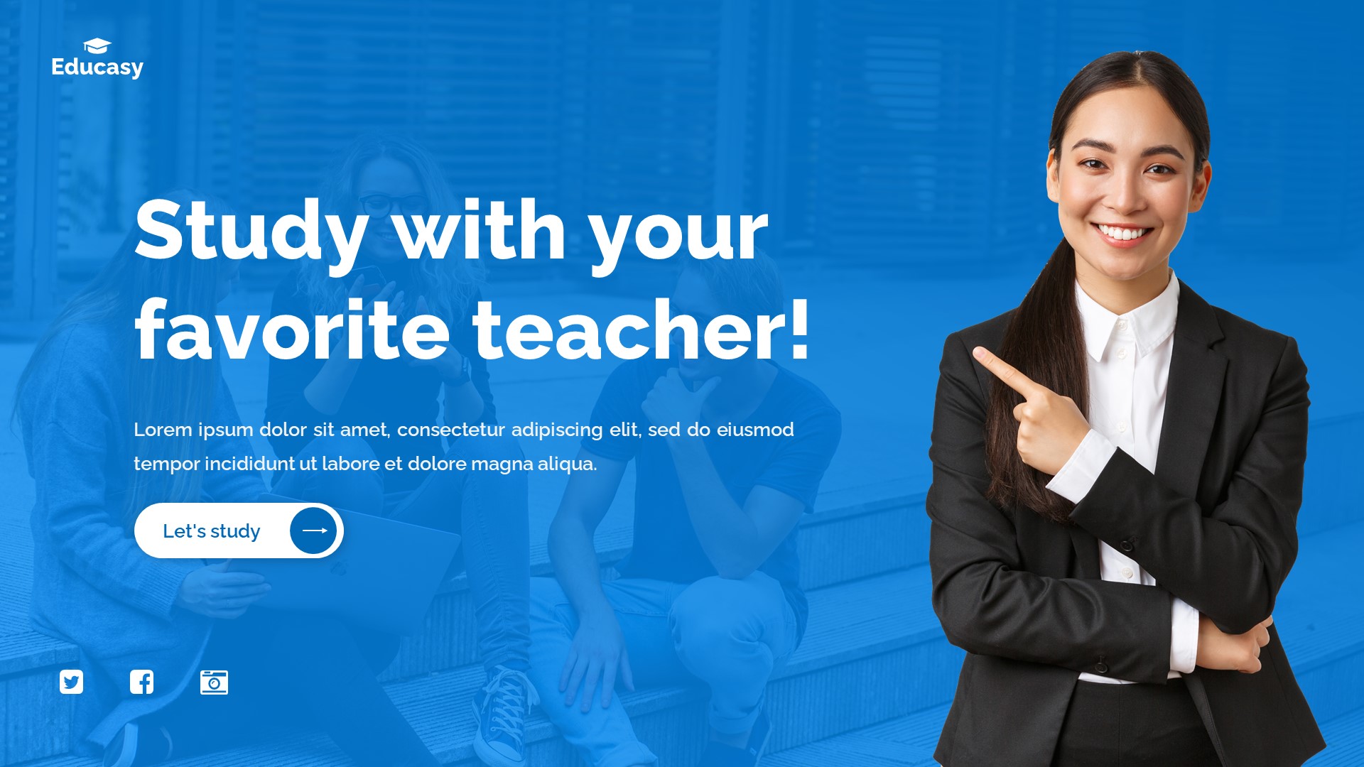 Educasy - Education Course Google Slides Template, Presentation Templates