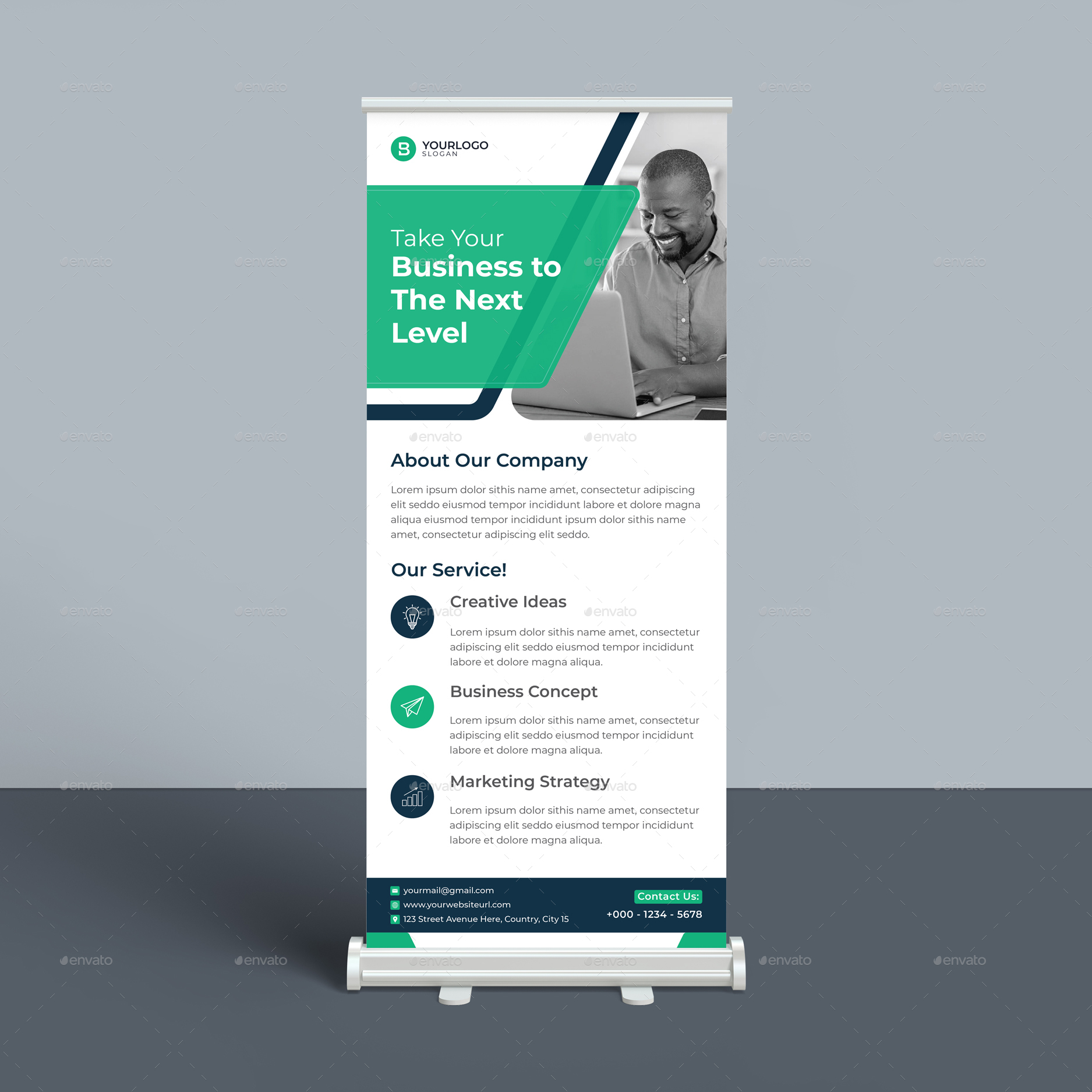 Corporate Business Roll Up Banner, Print Templates | GraphicRiver