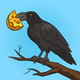Crow with Cheese in Its Beak Pinup Pop Art Vector, Vectors | GraphicRiver