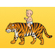 Baby Riding Tiger Pinup Pop Art Vector, Vectors | GraphicRiver