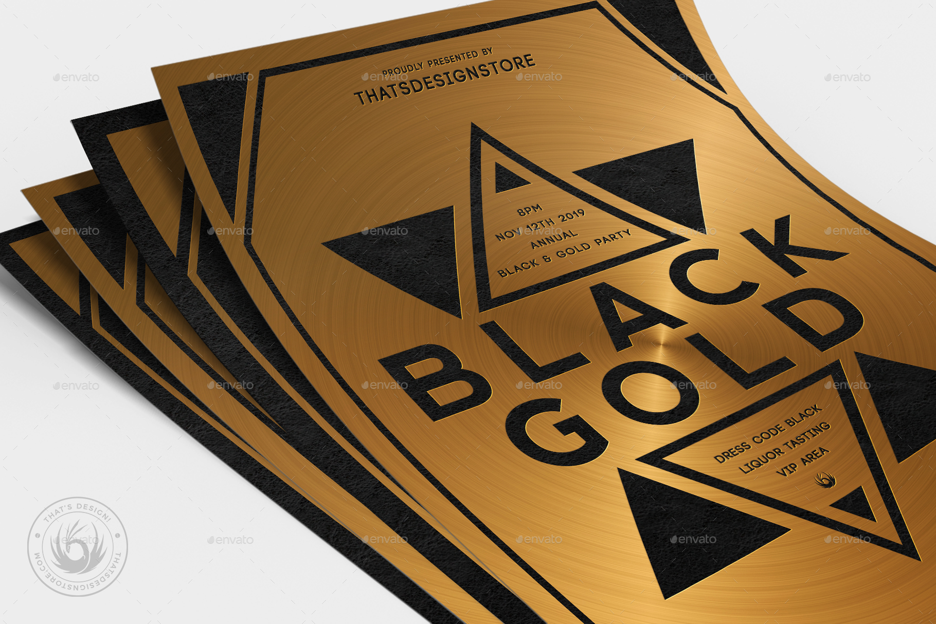 Minimal Black and Gold Flyer Template V5, Print Templates | GraphicRiver