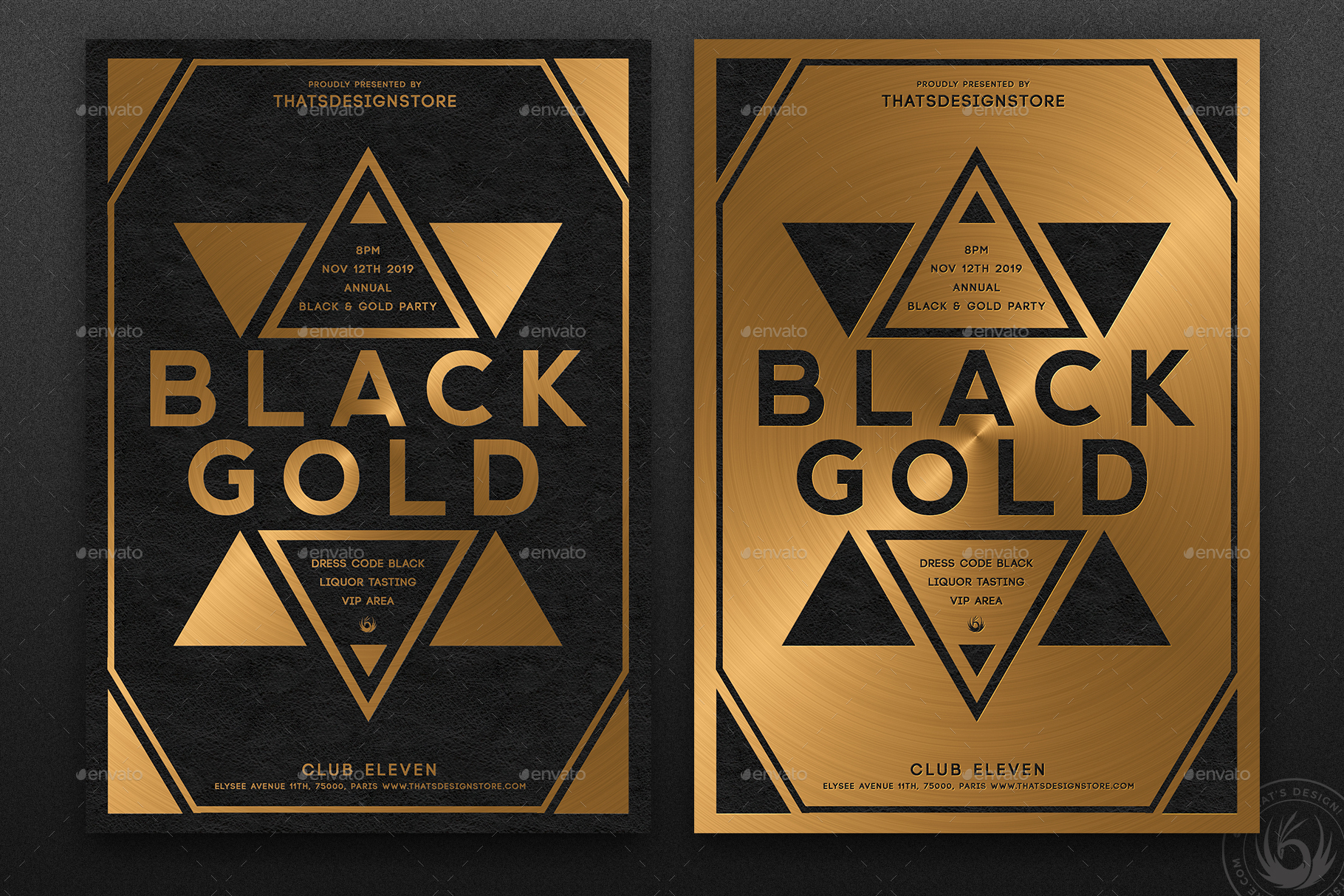 Minimal Black and Gold Flyer Template V5, Print Templates | GraphicRiver
