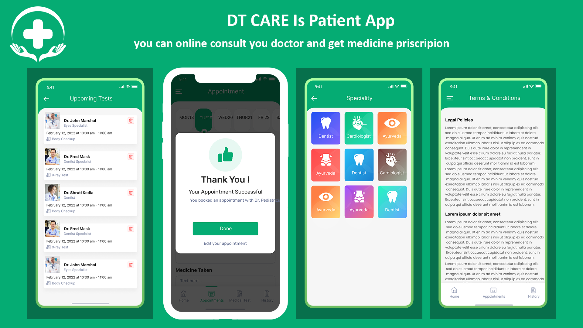 DTCare - Doctor | Patient Appointment Booking Flutter Full Application | Admin Panel | Patient ...