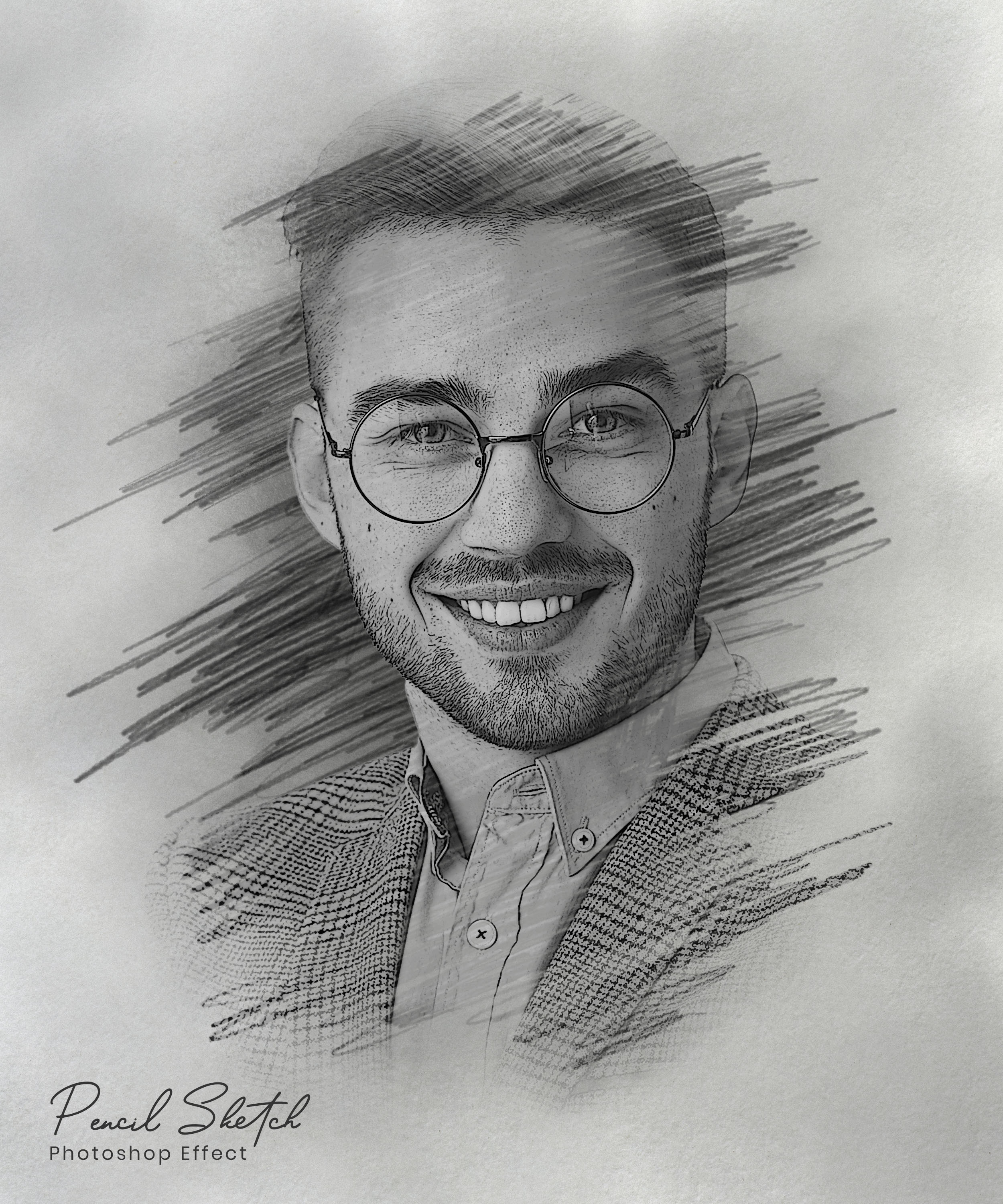 Realistic Pencil Sketch Portrait Photoshop Mockup, Add-ons | GraphicRiver