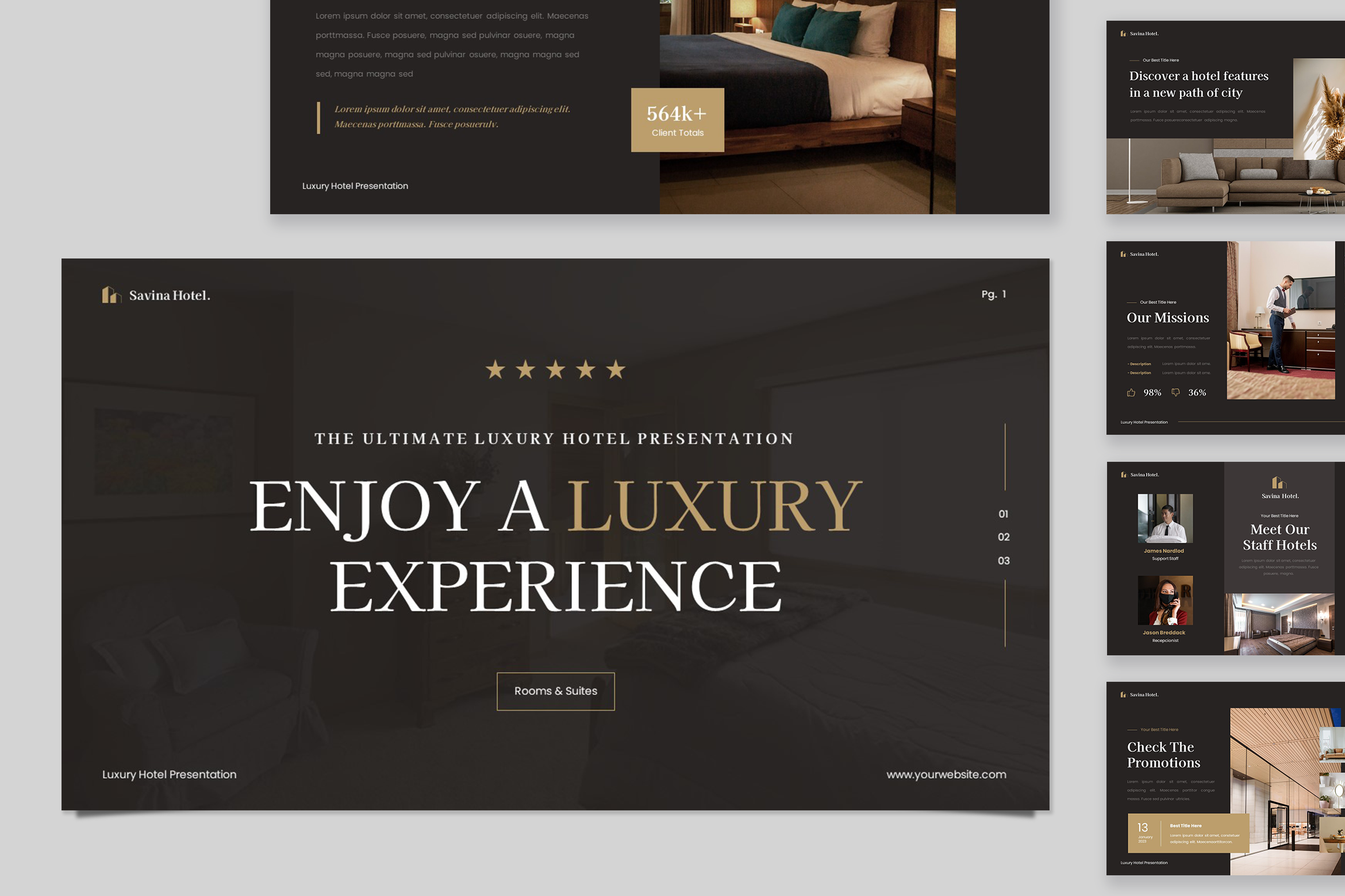 Savina - Luxury Hotel Powerpoint Template, Presentation Templates ...